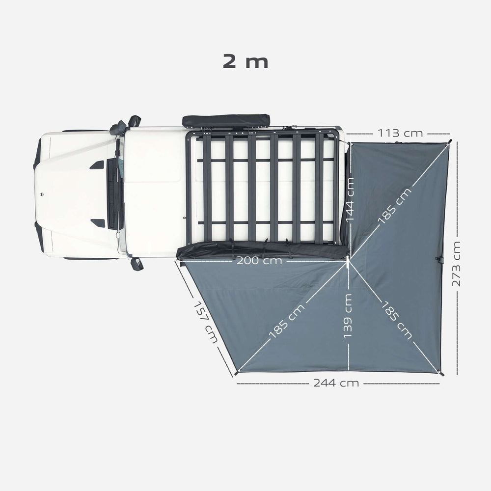 270 Grad Markise Horizon - Freitragende Auto Markise