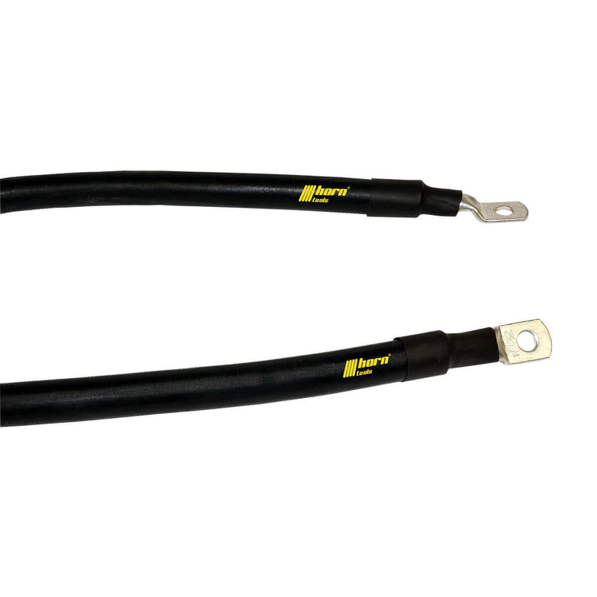 Copper cable 25 mm2 black including 2x cable lugs of different lengths